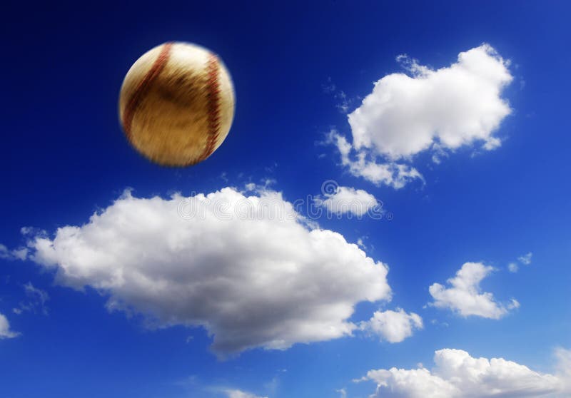 Baseball Flying Out of TV Screen in Stadium Stock Image - Image of ...