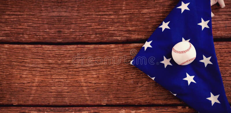 Baseball on an American Flag Stock Illustration - Illustration of ...