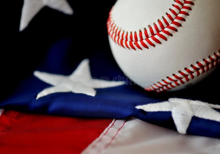 Baseball - American Pastime Stock Image - Image of ball, flag: 4686605