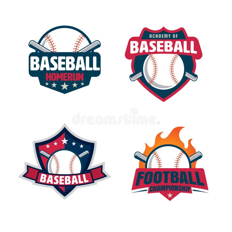 Baseball badge set stock vector. Illustration of modern - 75402318