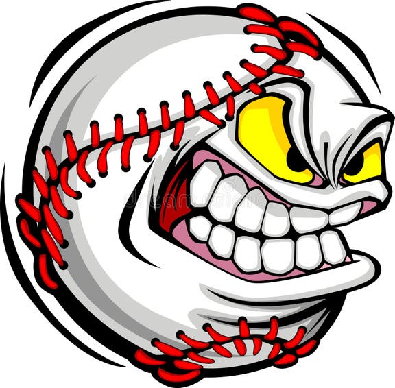 Baseball Ball Face Vector Image Stock Vector - Illustration of icons ...