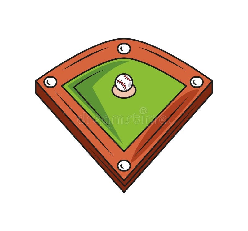 Baseball ball and field stock vector. Illustration of baseball - 345606787