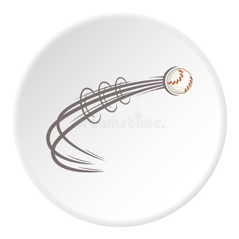 Baseball Ball Fly Icon, Cartoon Style Stock Vector - Illustration of ...