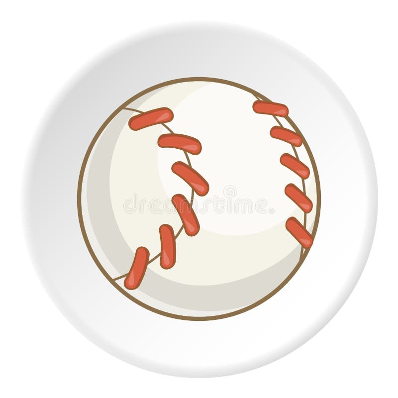 Baseball Ball Icon, Cartoon Style Stock Vector - Illustration of ...