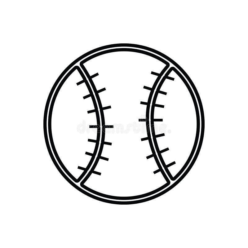 Baseball Laces Outline Stock Illustrations – 222 Baseball Laces Outline ...