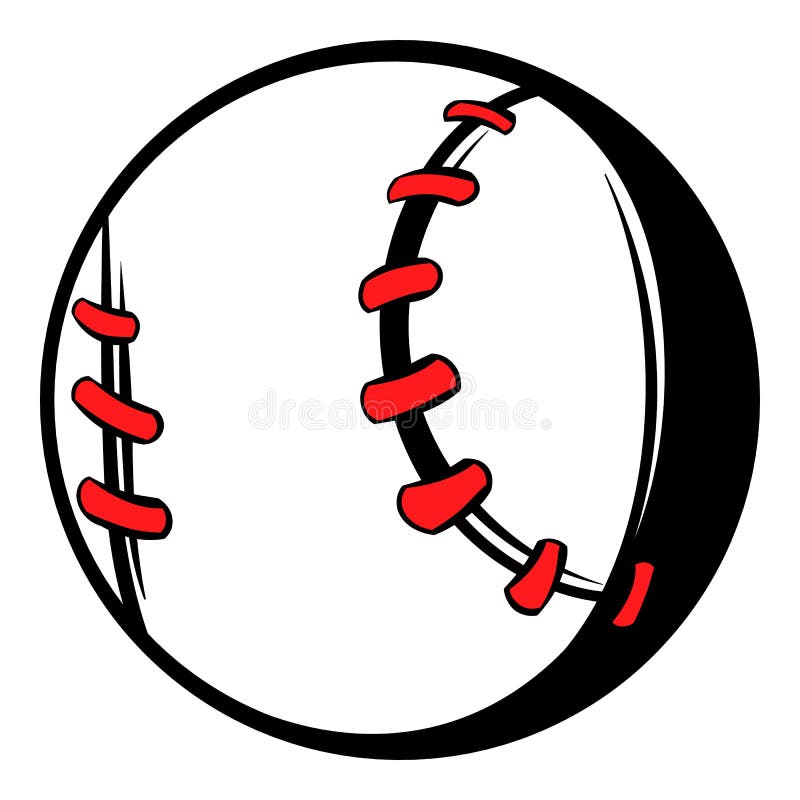 Baseball Ball Icon, Icon Cartoon Stock Vector - Illustration of game ...