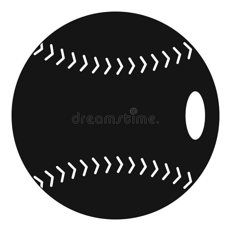 Baseball Ball Icon, Simple Style Stock Vector - Illustration of color ...