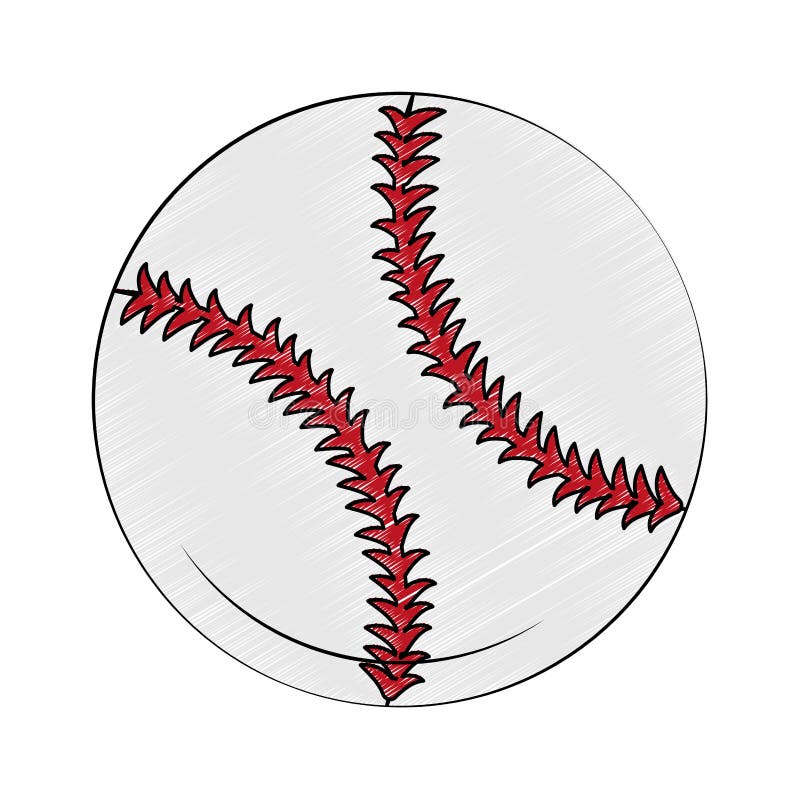 Baseball Ball Isolated Scribble Stock Vector - Illustration of isolated ...