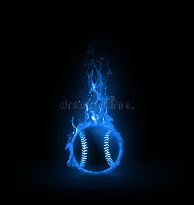 Blue Baseball Ball Logo
