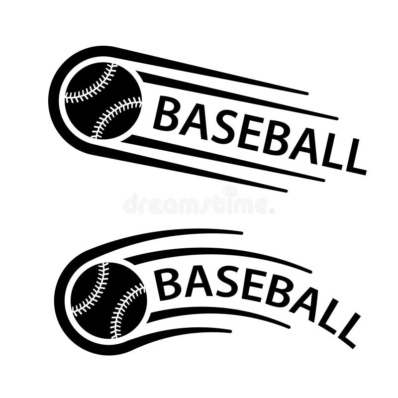 Baseball Ball Motion Line Symbol Stock Vector - Illustration of league ...