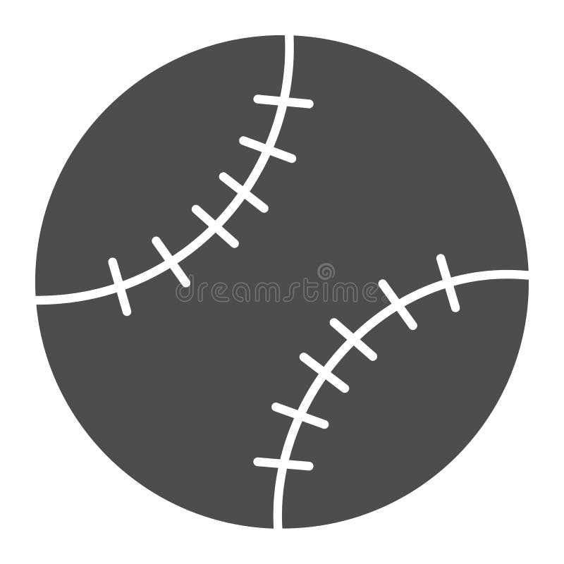 Baseball Ball Thin Line Icon. Leather Ball Vector Illustration Isolated ...