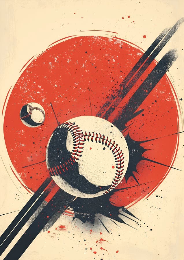 Baseball art. Ball stock illustration. Illustration of focus - 343592363