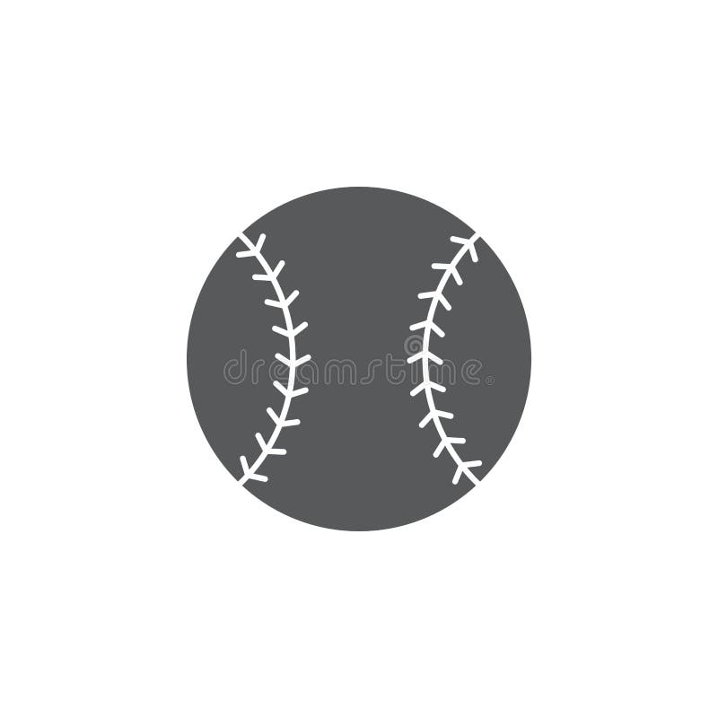 Baseball Ball Vector Icon Isolated on White Background Stock Vector ...
