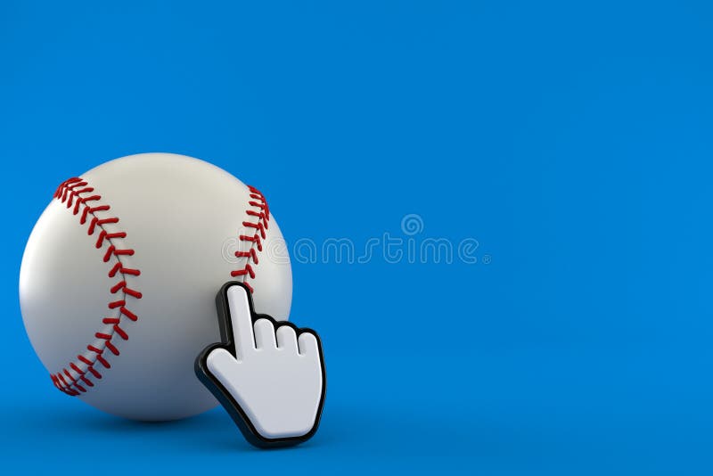 Baseball Ball with Web Cursor Stock Illustration - Illustration of ...