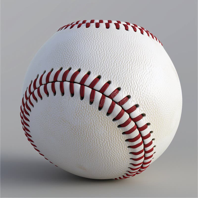 Baseball Ball on White Background Stock Image - Image of activity ...