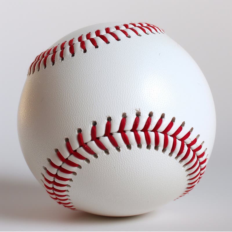 Baseball Ball on White Background Stock Image - Image of exercise, play ...