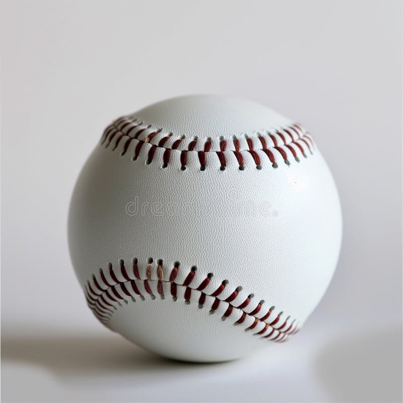 Baseball Ball on White Background Stock Image - Image of recreational ...