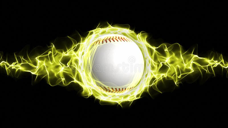 Fire Baseball Player Logo Looping Animation Graphic Element Stock ...