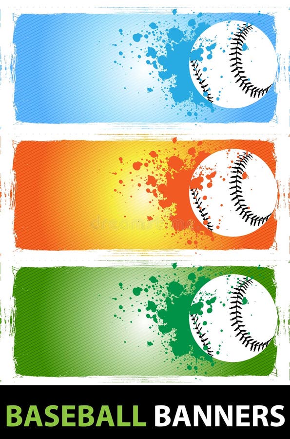 Baseball banners stock vector. Illustration of graphic - 20697665