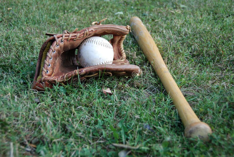 Baseball Bat stock photo. Image of glove, team, baseball - 6418408
