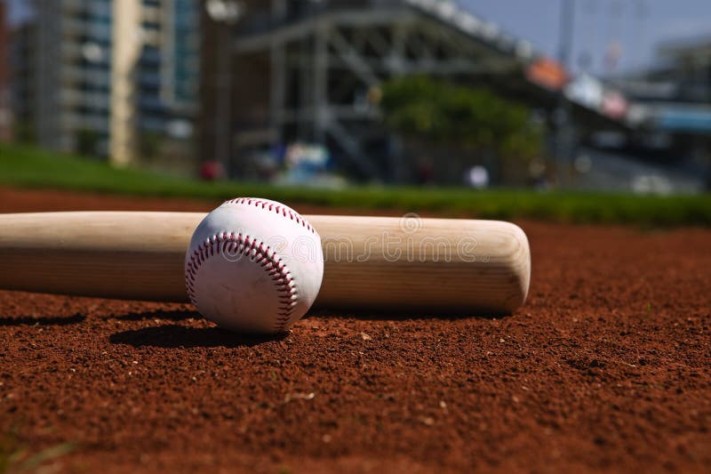 Baseball and Bat stock photo. Image of field, cowhide - 6511402