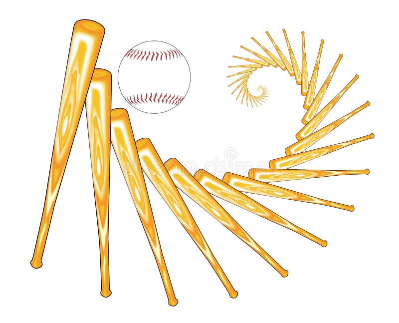 Baseball and Bat Abstract stock vector. Illustration of wooden - 237148677