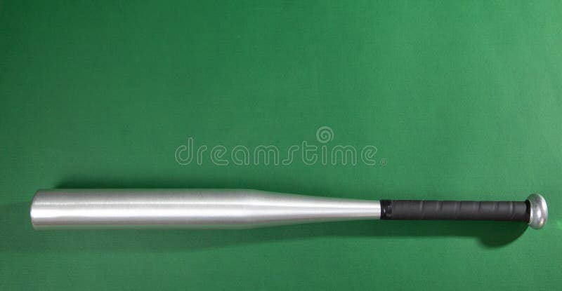 Baseball Bat on the Green Table Stock Image - Image of professional ...