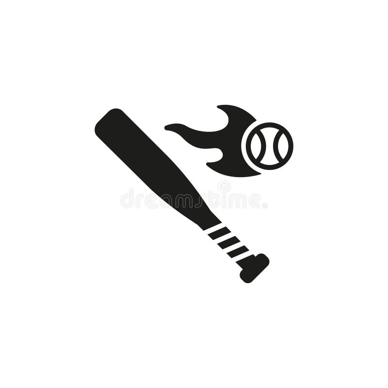 Baseball Bat Icon stock vector. Illustration of diamond - 380254380