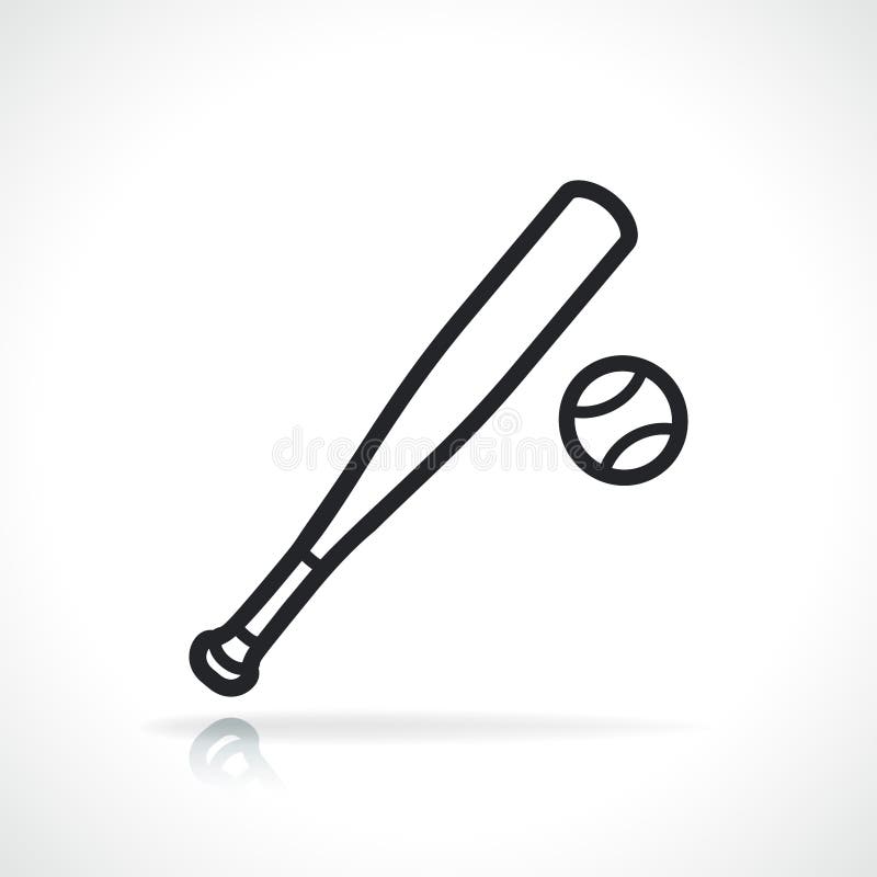 Baseball bat and bat icon stock vector. Illustration of icon - 227413559