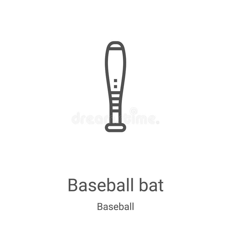 Baseball Bat Icon Vector from Baseball Collection. Thin Line Baseball ...