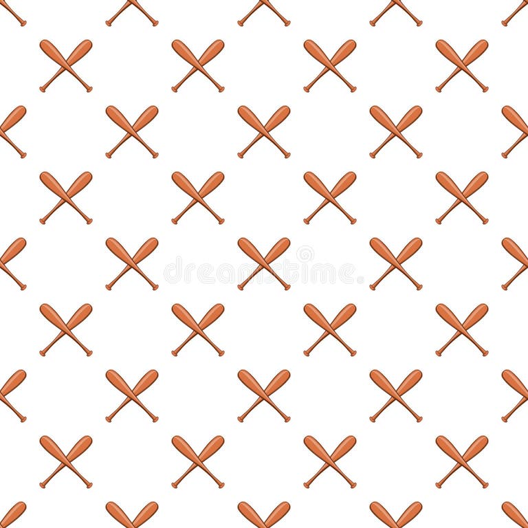 Baseball Bat Pattern, Cartoon Style Stock Illustration - Illustration ...
