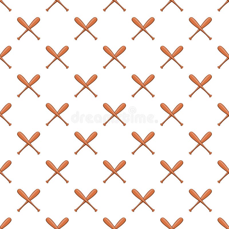 Baseball Bat Pattern, Cartoon Style Stock Vector - Illustration of ...
