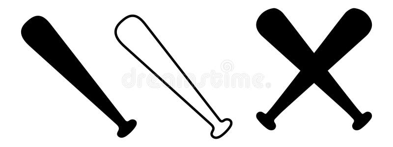 Baseball Bat Silhouette Vector Stock Vector - Illustration of ...