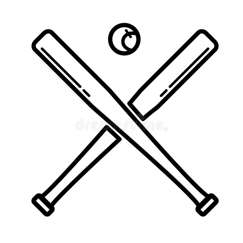 Baseball Bat - Simple Vector Icon Stock Vector - Illustration of white ...
