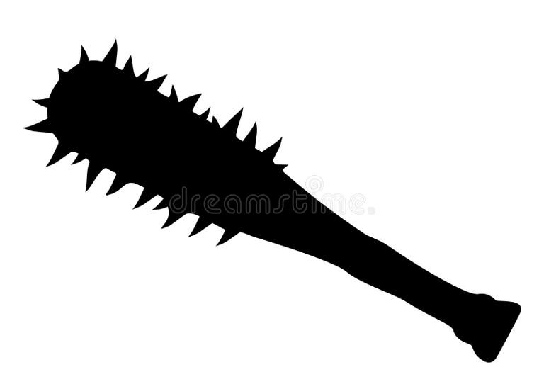Baseball Bat with Spikes for Combat Stock Vector - Illustration of ...