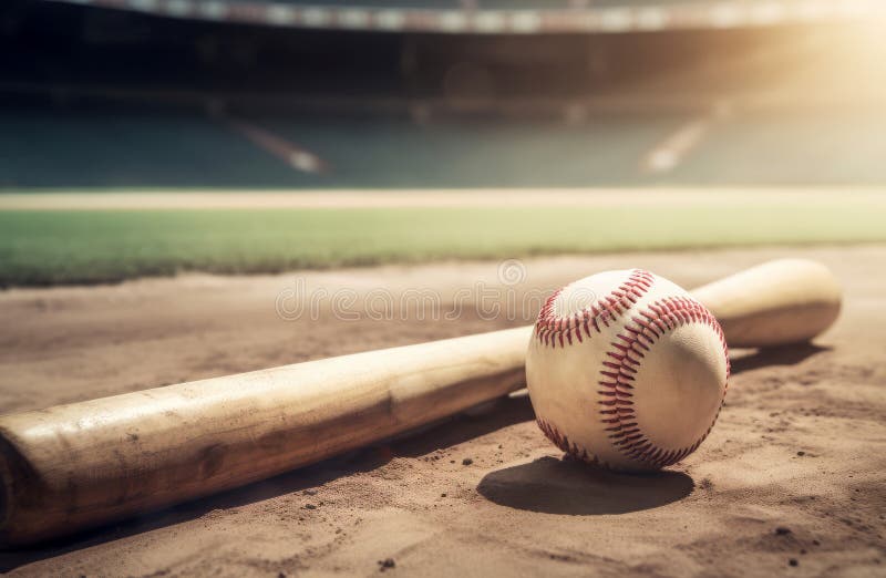 Baseball Bat Sport Equipment. Generate Ai Stock Photo - Image of ...