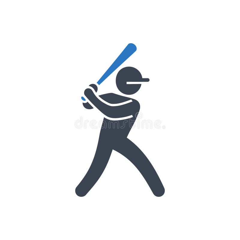 Baseball Bat Swing Icon stock vector. Illustration of swing - 375316632
