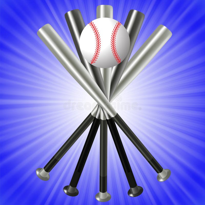 Baseball Bats and Ball stock vector. Illustration of sphere - 59981584