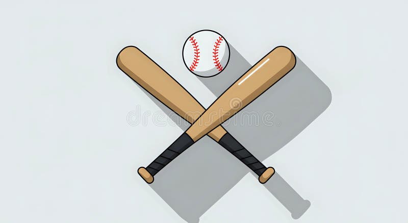 Baseball Bats and Ball Flat Lay on Light Gray Background Stock ...