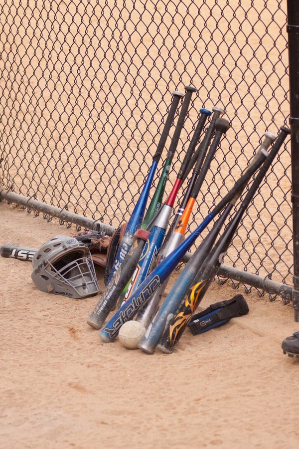 Baseball Field and Fence at Night Under Lights Stock Photo - Image of ...