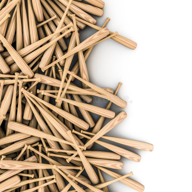 Baseball bats pile stock illustration. Illustration of swing - 30582570