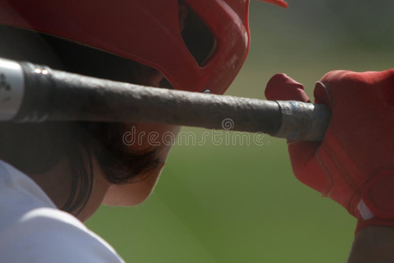 Baseball Batter Looks Out at Pitcher Editorial Stock Image - Image of ...