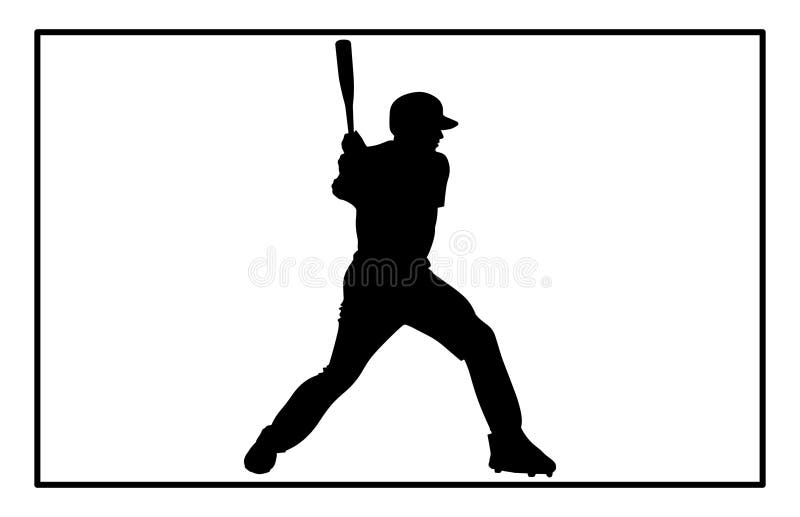 Silhouette of a Person Playing Baseball, Baseball Batter Hitting Ball ...