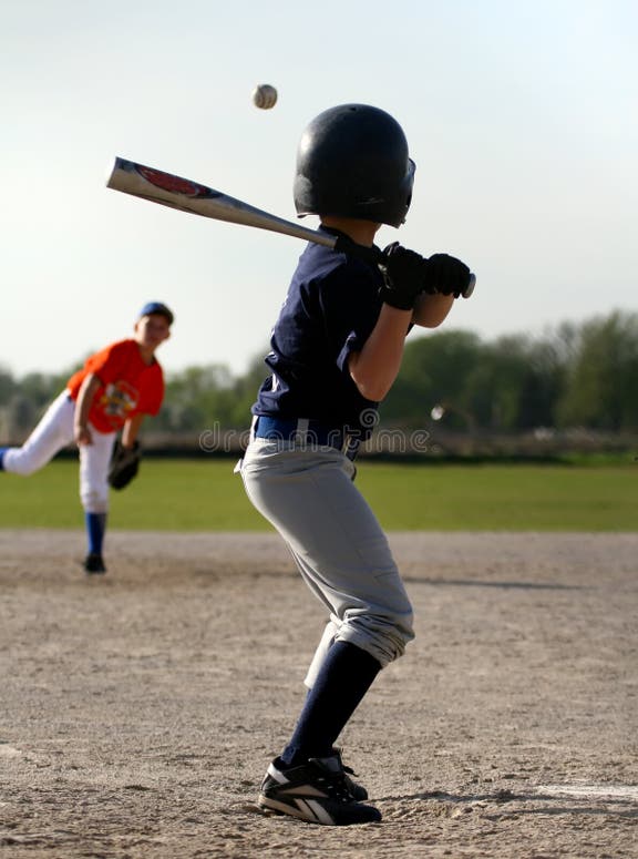 Baseball Batter and Pitcher Stock Image - Image of determination ...
