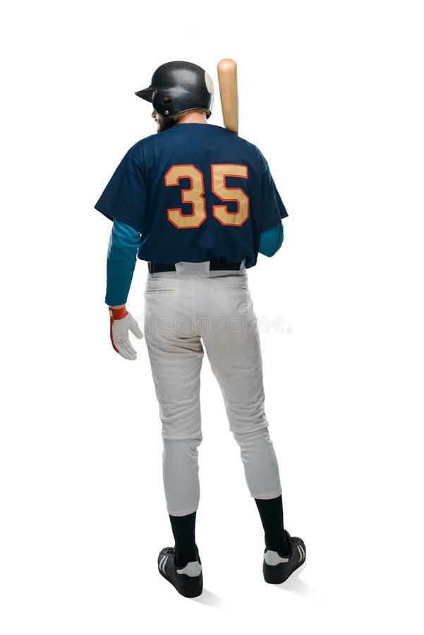 Back View on Baseball Player Stock Image - Image of hitter, mitt: 140026129