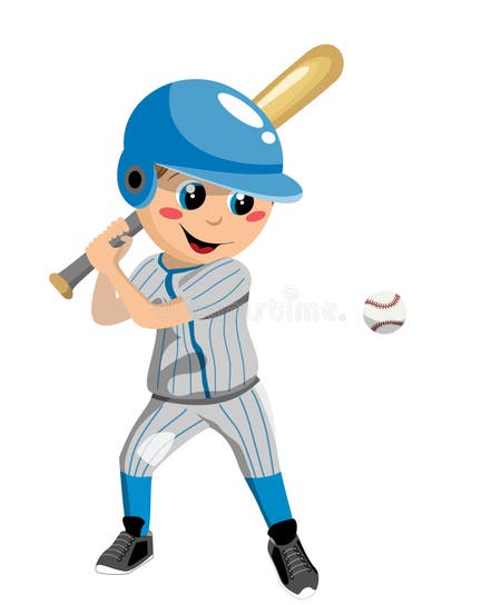 Cartoon Boy Hitting Baseball Stock Illustrations – 224 Cartoon Boy ...