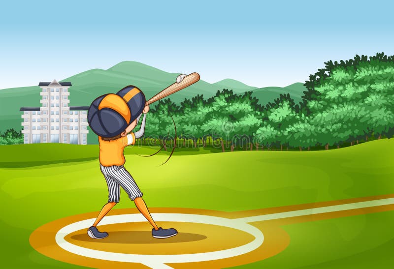 Cartoon Boy Hitting Baseball Bat Stock Illustrations – 132 Cartoon Boy ...