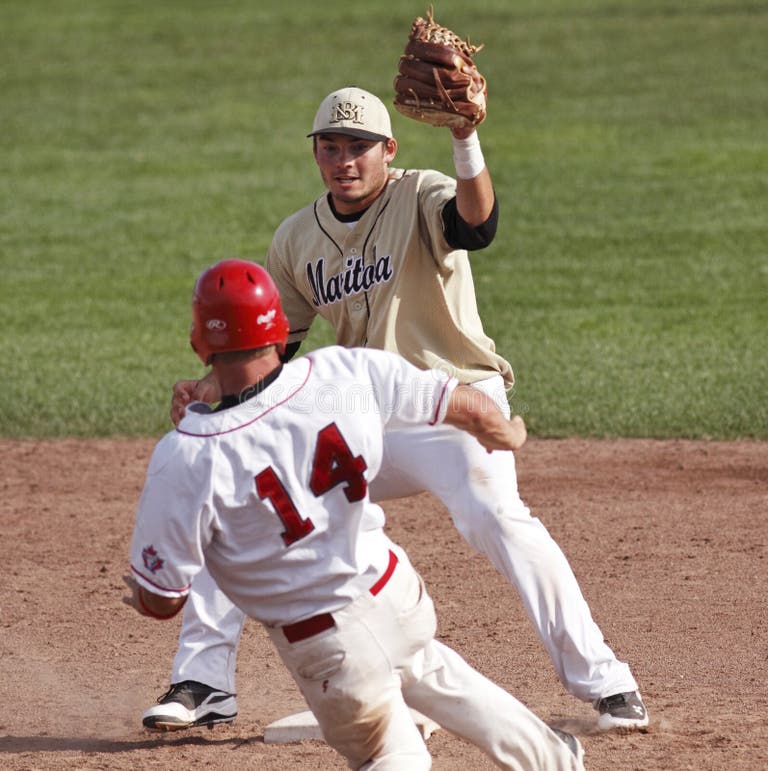 Baseball Canada Cup Play Second Base Editorial Stock Photo - Image of ...