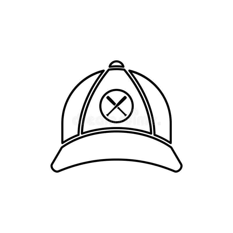 Baseball Cap Icon Isolated on White Background Stock Vector ...