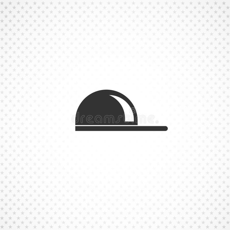 Baseball Cap Isolated Solid Icon on White Background Stock Vector ...